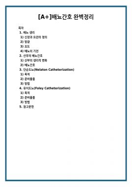 배뇨간호 완벽정리-1페이지