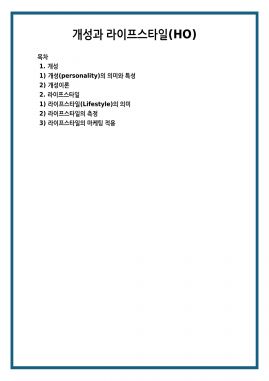 개성과 라이프스타일(HO)-1페이지