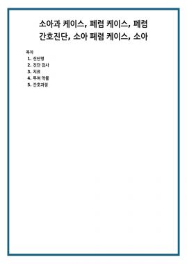 소아과 케이스, 폐렴 케이스, 폐렴 간호진단, 소아 폐렴 케이스, 소아-1페이지