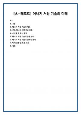 에너지 저장 기술의 미래-1페이지