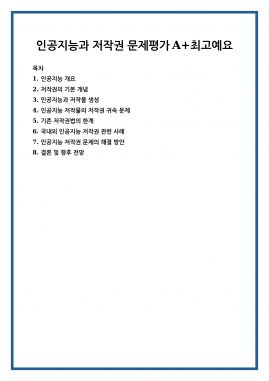 인공지능과 저작권 문제평가-1페이지