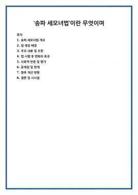 ‘송파 세모녀법’이란 무엇이며-1페이지