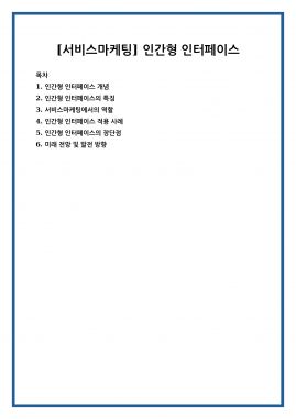 [서비스마케팅] 인간형 인터페이스-1페이지
