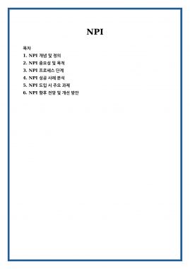 NPI 레포트 자료-1페이지