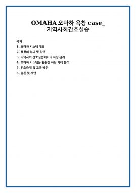 OMAHA오마하 욕창 case_지역사회간호실습-1페이지