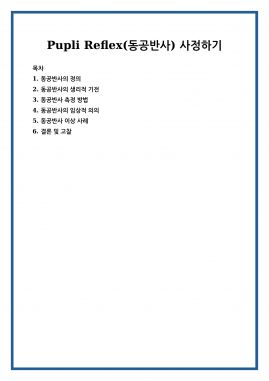 Pupli Reflex(동공반사) 사정하기-1페이지