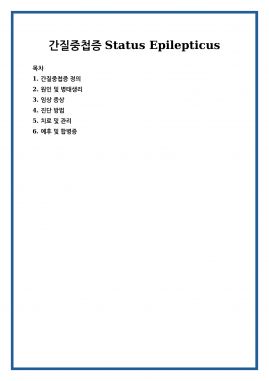 간질중첩증 Status Epilepticus-1페이지
