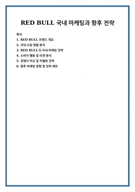 RED BULL 국내 마케팅과 향후 전략-1페이지