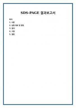 SDS-PAGE 결과보고서-1페이지