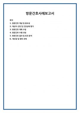 방문간호사례보고서-1페이지