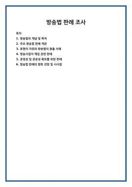 방송법 판례 조사-1페이지