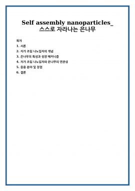 Self assembly nanoparticles_스스로 자라나는 은나무-1페이지