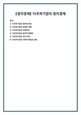 [정치경제] 다국적기업의 정치경제-1페이지