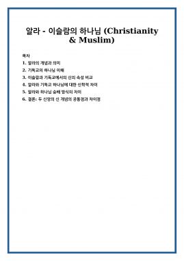 알라 - 이슬람의 하나님 (Christianity & Muslim)-1페이지