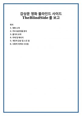 감상문 영화 블라인드 사이드 TheBlindSide를 보고-1페이지