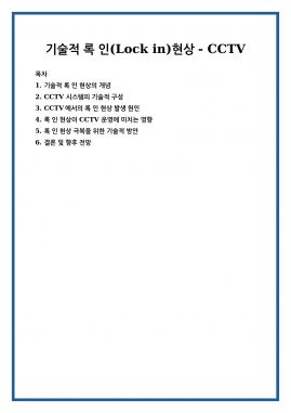 기술적 록 인(Lock in)현상 - CCTV-1페이지
