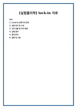 [실험물리학] lock-in 자료-1페이지
