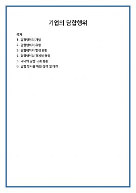 기업의 담합행위-1페이지