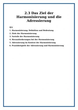 2.3 Das Ziel der Harmonisierung und die Adressierung-1페이지
