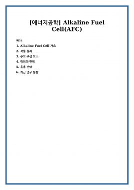 [에너지공학] Alkaline Fuel Cell(AFC)-1페이지