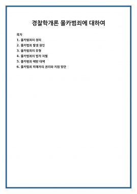 경찰학개론 몰카범죄에 대하여-1페이지