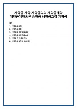 계약금 계약 계약금의의 계약금계약 계약금계약종류 증약금 해약금효력 계약금-1페이지
