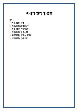 비례의 원칙과 경찰-1페이지