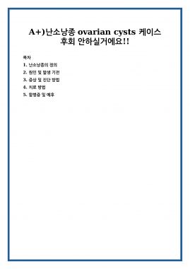 난소낭종 ovarian cysts 케이스 후회 안하실거에요!!-1페이지