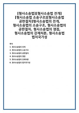 [형사소송법][형사소송법 전개][형사소송법 소송구조][형사소송법 공판절차]형사소송법의 전개, 형사소송법의 소송구조, 형사소송법의 공판절차, 형사소송법의 쟁점, 형사소송법의 강제처분, 형사소송법 법치국가성-1페이지
