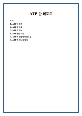 ATP 란 레포트 자료-1페이지