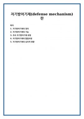 자기방어기제(defense mechanism)란-1페이지