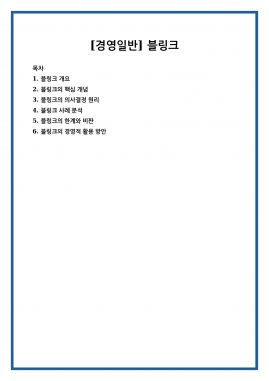 [경영일반] 블링크-1페이지