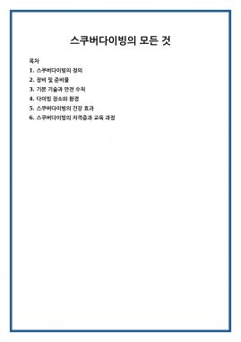 스쿠버다이빙의 모든 것-1페이지