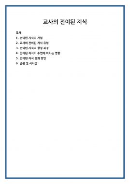 교사의 전이된 지식-1페이지