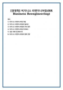 [경영학] 비지니스 리엔지니어링(BR  Business Reengineering)-1페이지