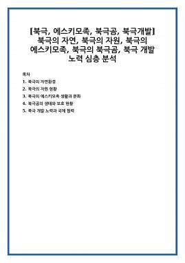 [북극, 에스키모족, 북극곰, 북극개발] 북극의 자연, 북극의 자원, 북극의 에스키모족, 북극의 북극곰, 북극 개발 노력 심층 분석-1페이지