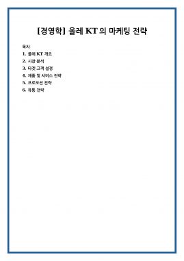 [경영학] 올레 KT의 마케팅 전략-1페이지