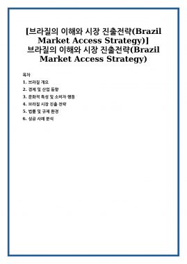 [브라질의 이해와 시장 진출전략(Brazil Market Access Strategy)] 브라질의 이해와 시장 진출전략(Brazil Market Access Strategy)-1페이지