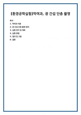 [환경공학실험]막여과, 광 간섭 단층 촬영-1페이지