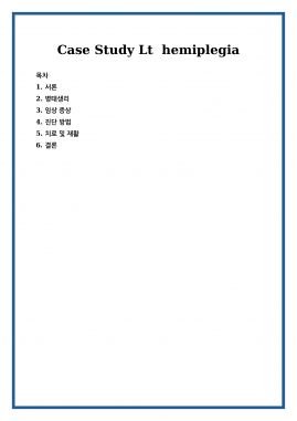 Case Study Lt  hemiplegia-1페이지