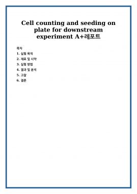 Cell counting and seeding on plate for downstream experiment-1페이지