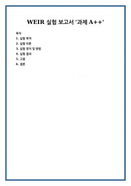 WEIR 실험 보고서 과제-1페이지