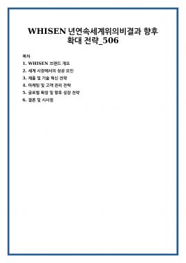 WHISEN년연속세계위의비결과 향후 확대 전략_506-1페이지