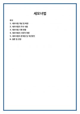 세모녀법 레포트 자료-1페이지