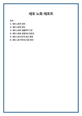 세포 노화 레포트-1페이지