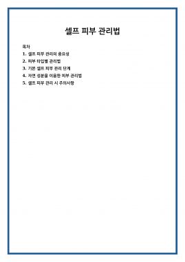 셀프 피부 관리법-1페이지