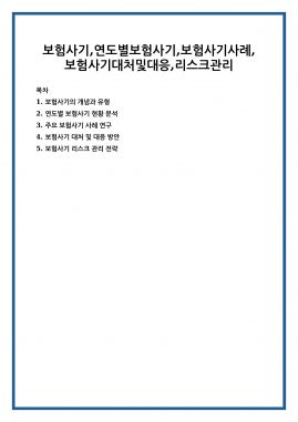 보험사기,연도별보험사기,보험사기사례,보험사기대처및대응,리스크관리-1페이지