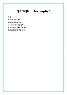 리소그래피 lithography5-1페이지