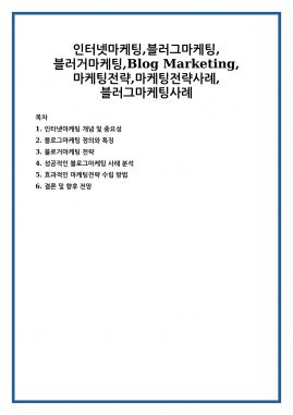 인터넷마케팅,블러그마케팅,블러거마케팅,Blog Marketing,마케팅전략,마케팅전략사례,블러그마케팅사례-1페이지