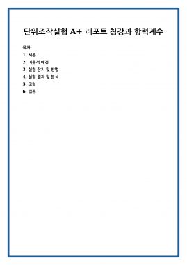 단위조작실험 침강과 항력계수-1페이지